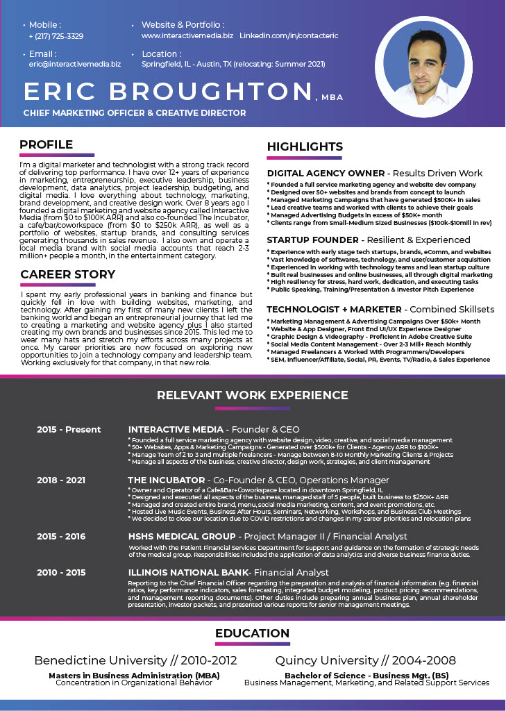 Eric Broughton – Interactive Media, Chief Marketing Officer & Technologist